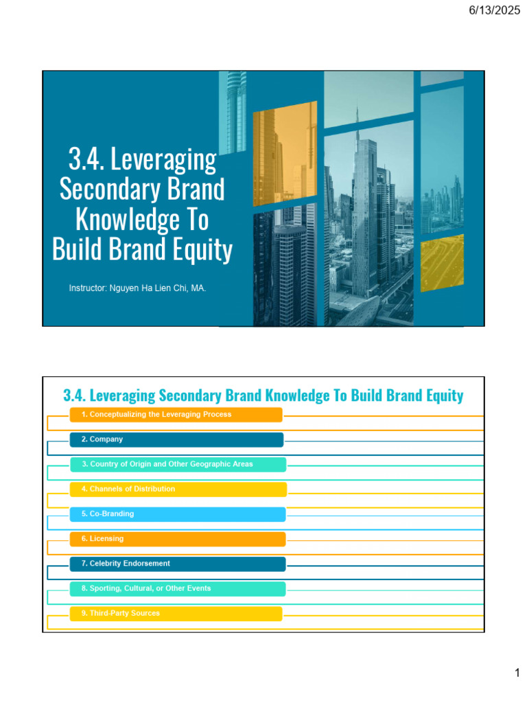 Build Brand Equity with Secondary Knowledge | PDF | Brand | Marketing