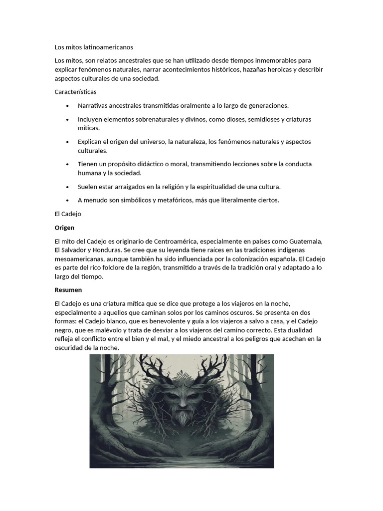 Mitos y leyendas de Latinoamérica | PDF