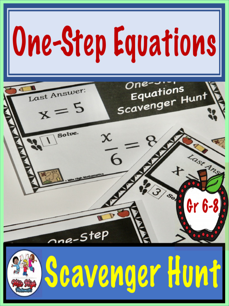 One-Step Equations: Scavenger Hunt | PDF | Digital Millennium Copyright ...