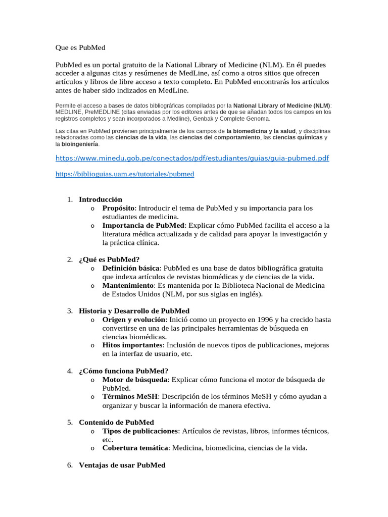Qué es PubMed y su utilidad | PDF | Pub Med