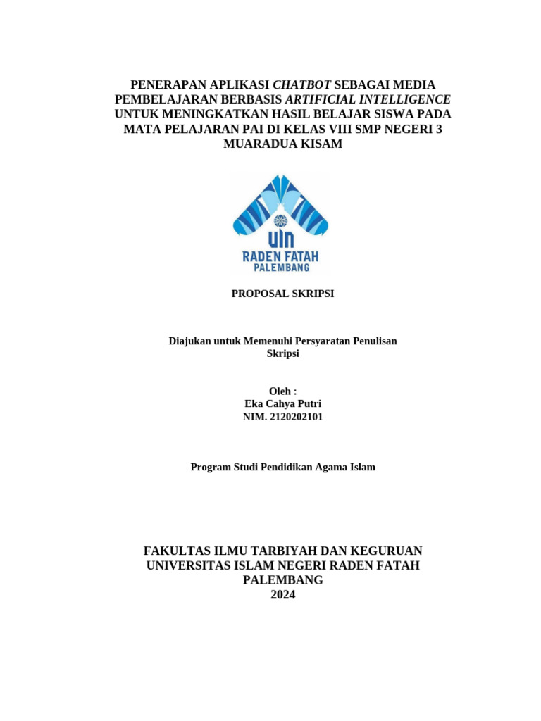 Proposal Sempro Eka Cahya Putri (2120202101) | PDF