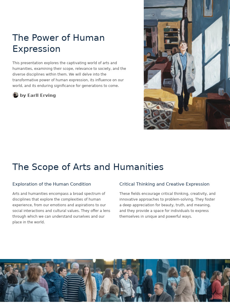 The Power of Human Expression | PDF | The Arts | Critical Thinking