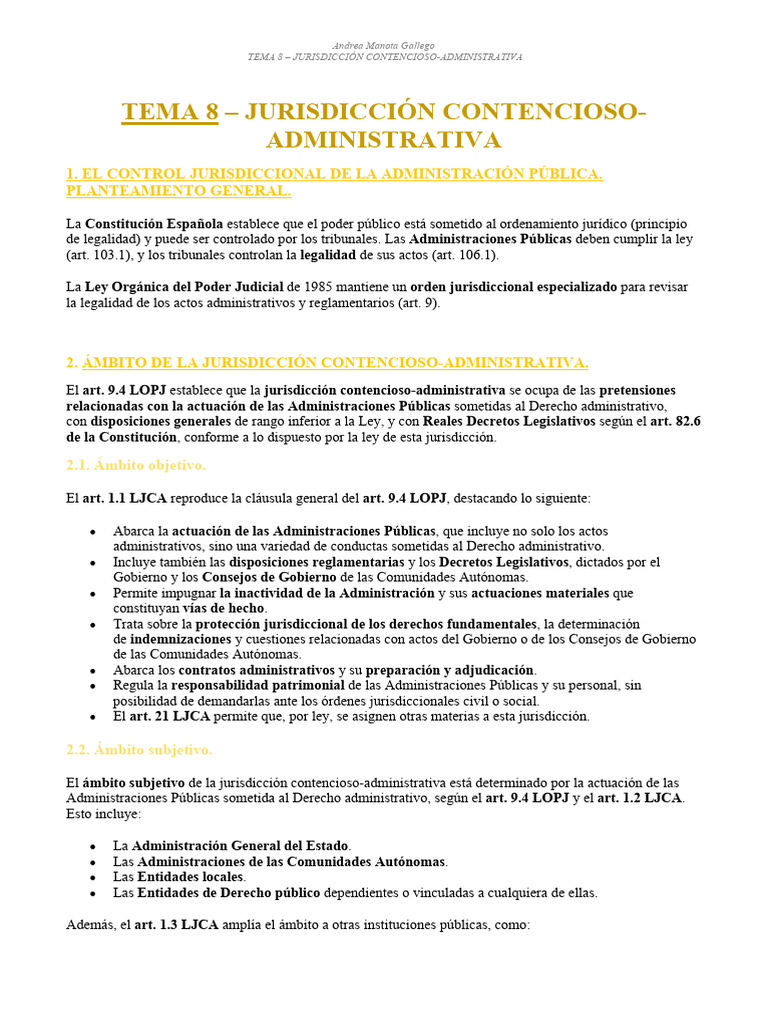 TEMA 8 Adm | PDF | Jurisdicción | Judicaturas