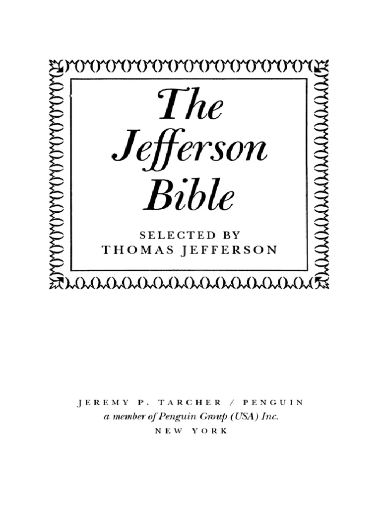 The Jefferson Bible - Thomas Jefferson | PDF