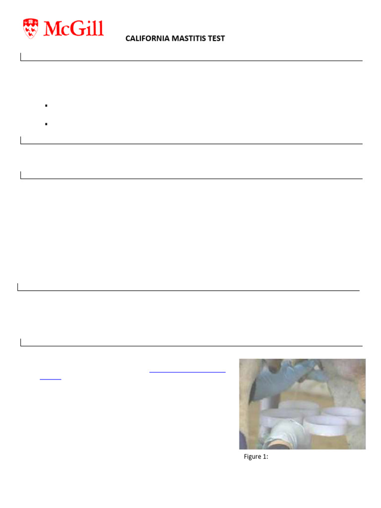 California Mastitis Test SOP | PDF | Mammals | Dairy