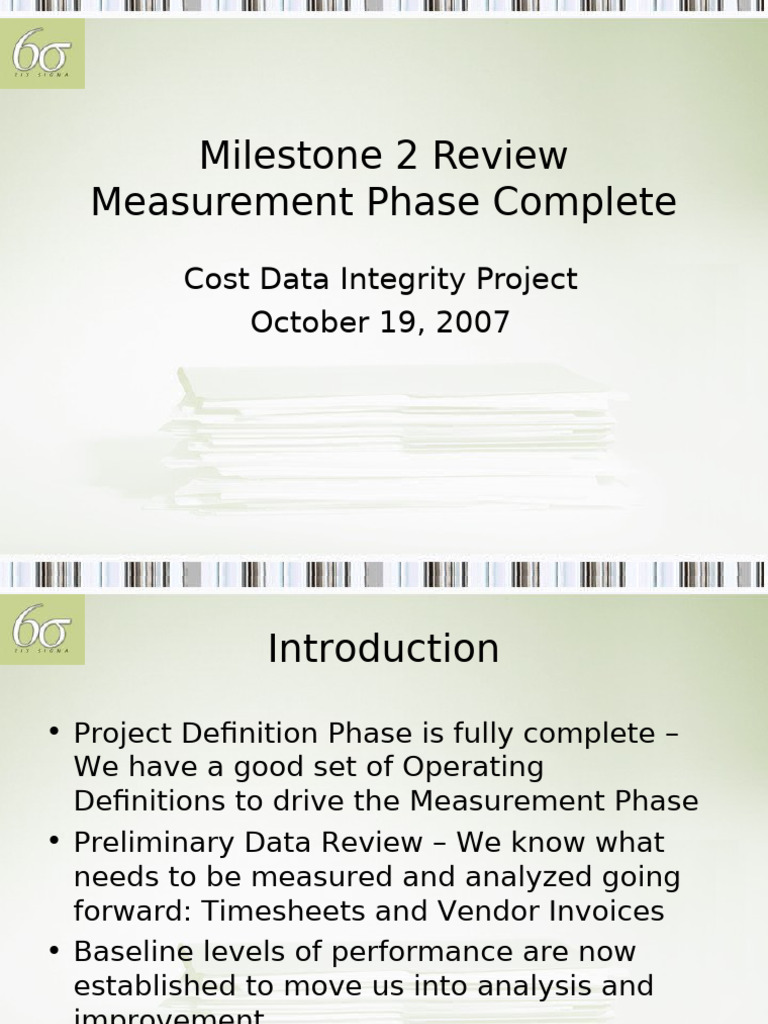 3.11 Milestone Review - Phase 2 | PDF | Project Management | Measurement