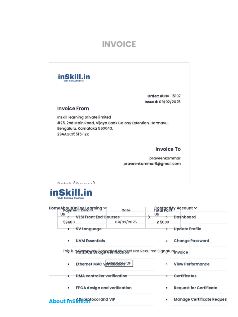 Inskill - India'a Skilling Platform and Internship | PDF | Computing ...
