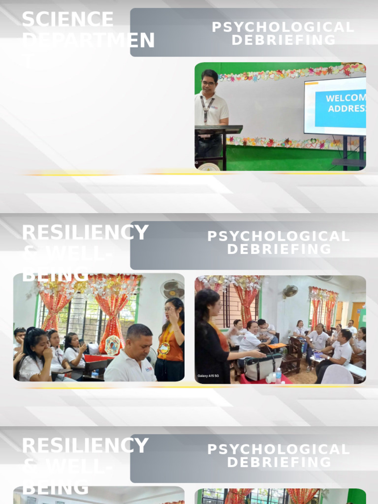 Science Departmen T: Psychological Debriefing | PDF