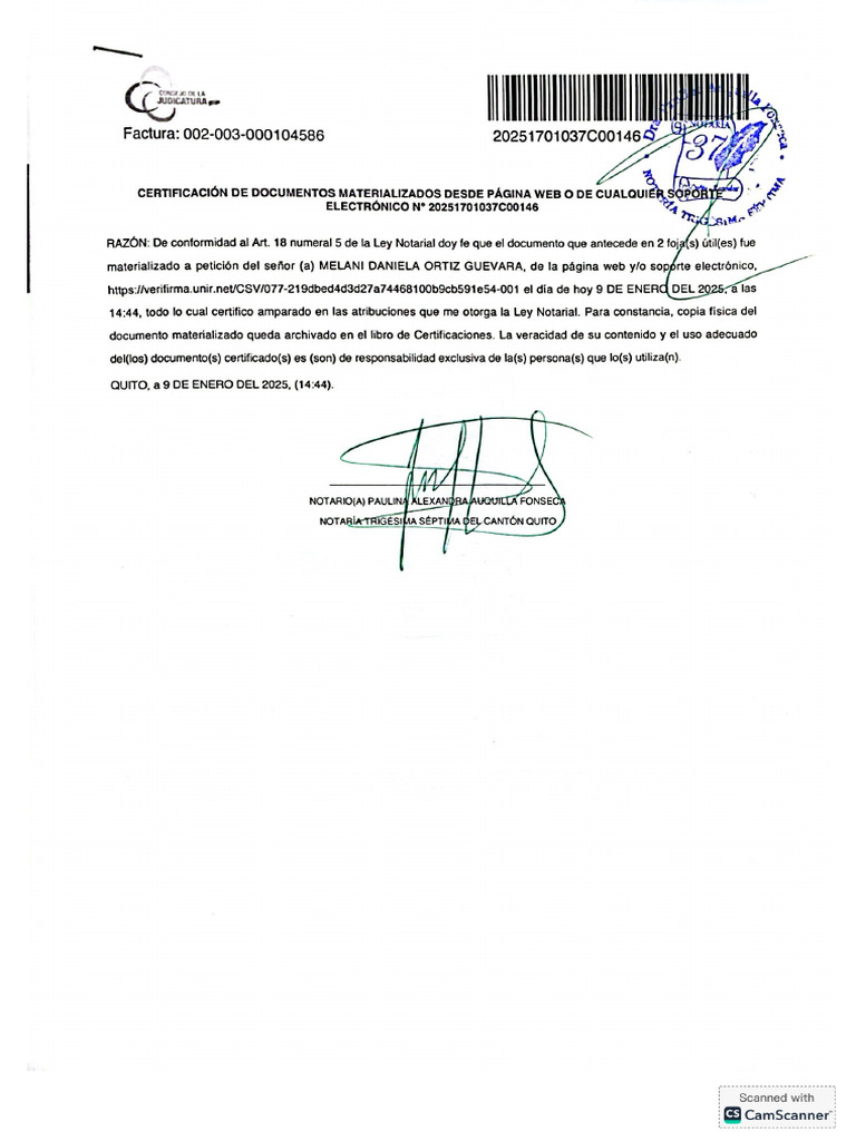 Certificado Académico Personal Materializado Pdf