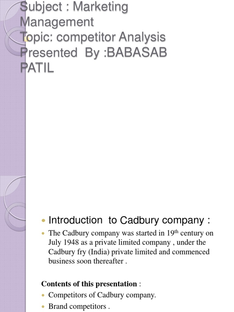 Competitor Analysis | Download Free PDF | Nestlé | Brand