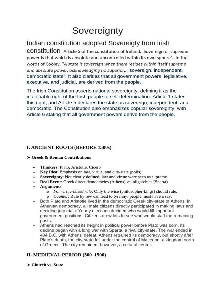 Sovereignty | PDF | Sovereignty | State (Polity)