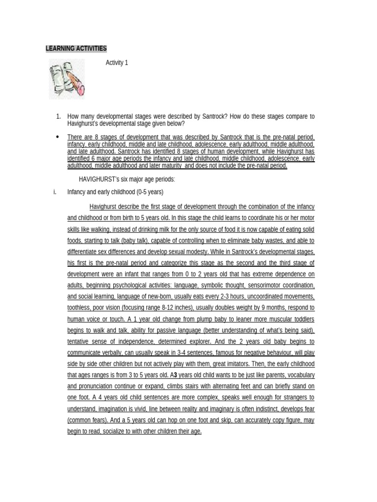 Module 2 Learning Activities Unit 2aizeljoy | PDF | Adolescence ...