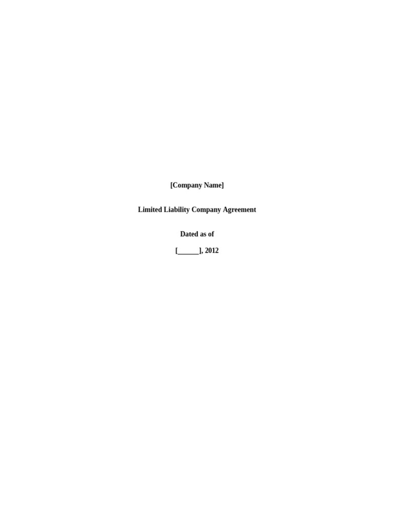Exhibit 21 - Limited Liability Company Agreement - Sample 2 | PDF ...