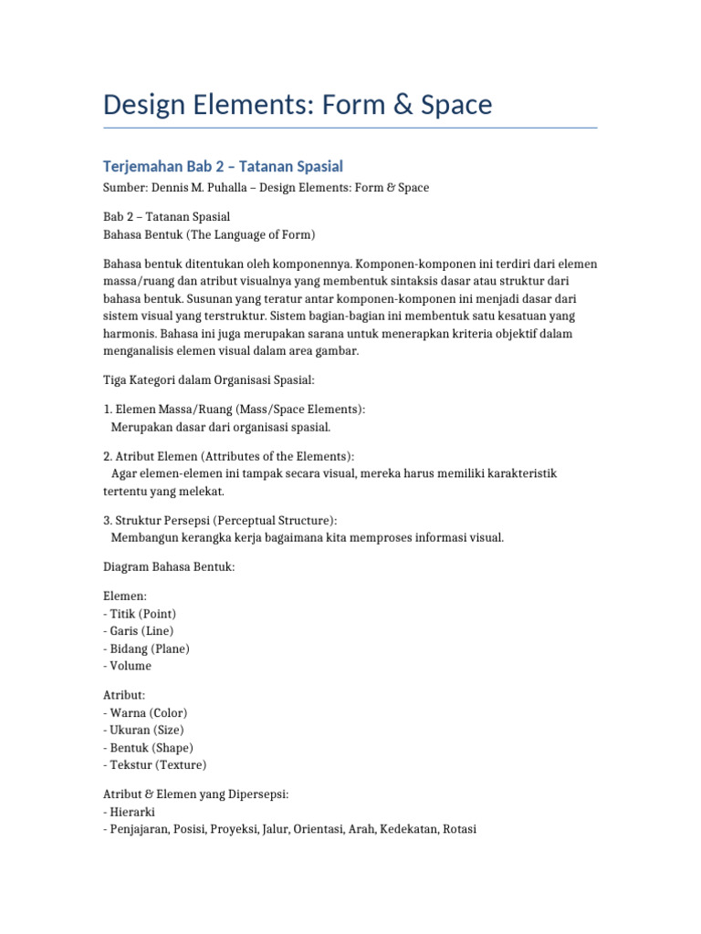 Tatanan Spasial dalam Desain Visual | PDF