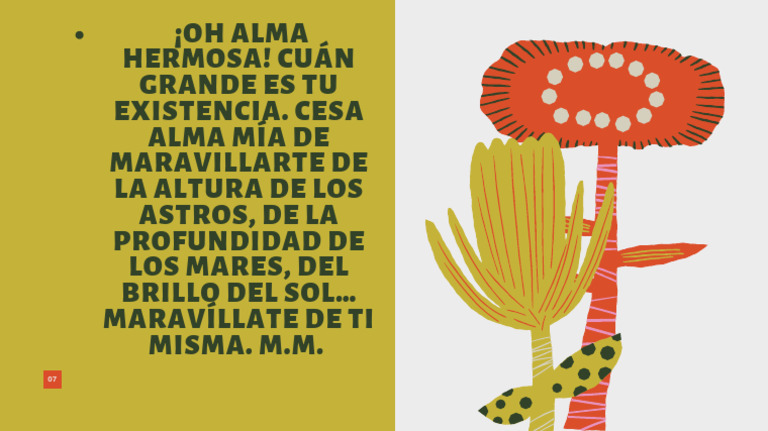 ¡Oh Alma Hermosa! Cuán Grande Es Tu Existencia. Cesa | PDF