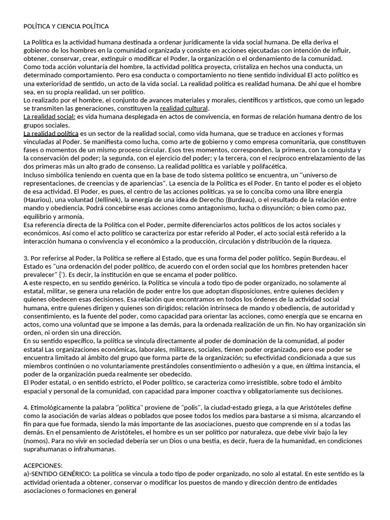 Política y Ciencia Política | PDF | Estado (política) | Comportamiento