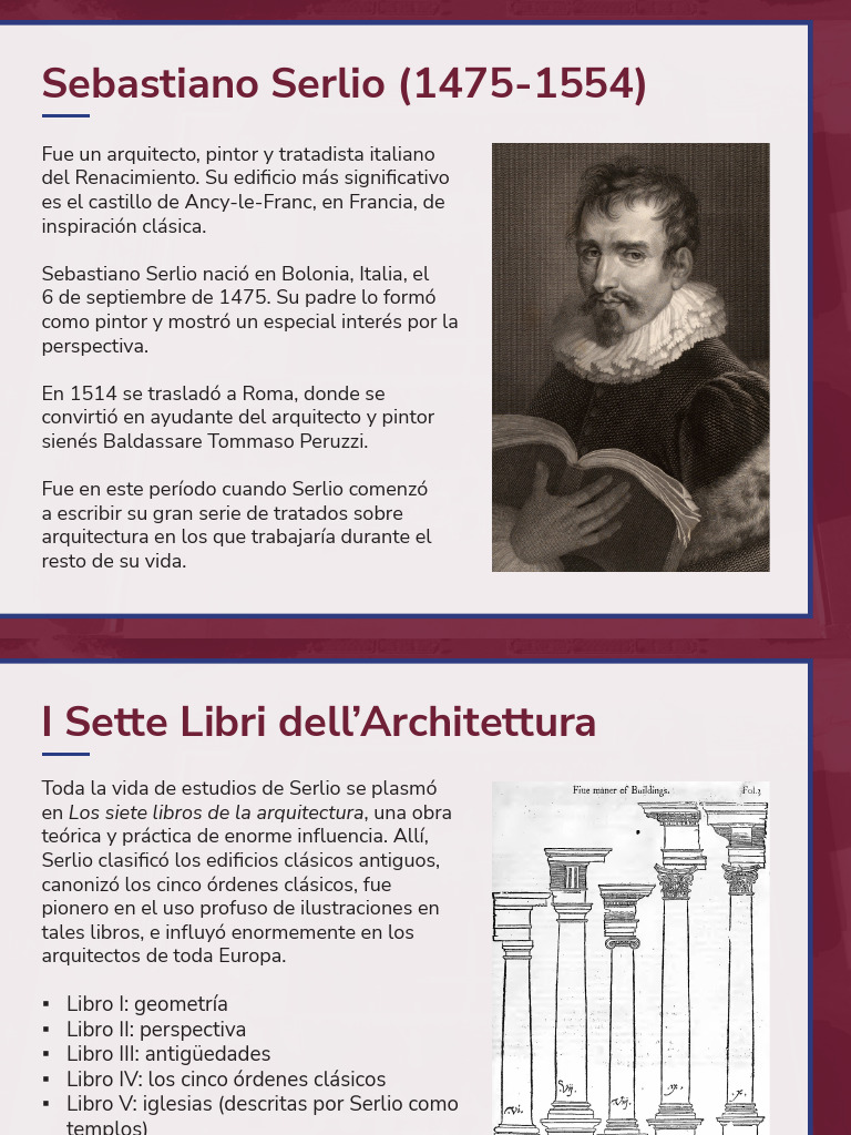 Serlio: Tratado y Arquitectura Renacentista | PDF | Las artes | Estilo