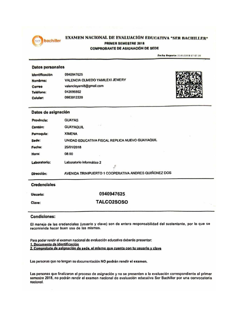 Examen Senecyt Yami | PDF