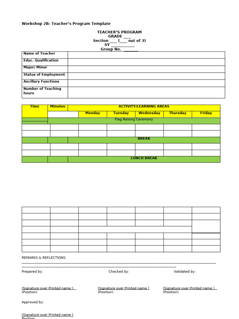 Challenge 3B - Teacher's Program Template | PDF