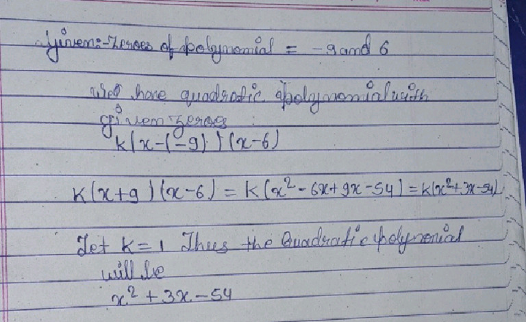 Find A Quadratic Polynomial Whose Pdf