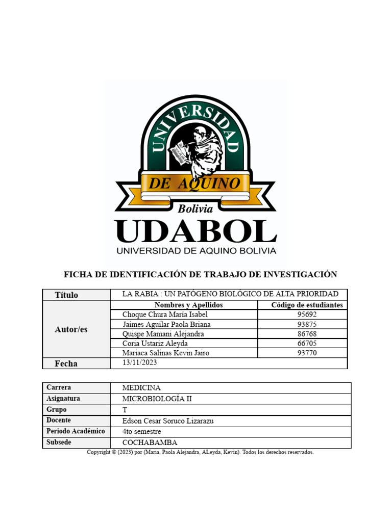 MONOGRÁFIA MICROBIOLOGIA (1) | PDF | Rabia | Inmunofluorescencia