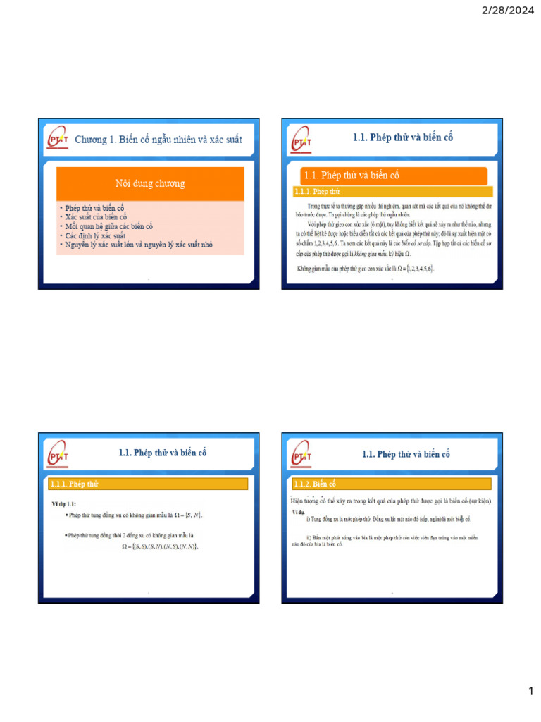 LTXS Chương 1 - Slide | PDF