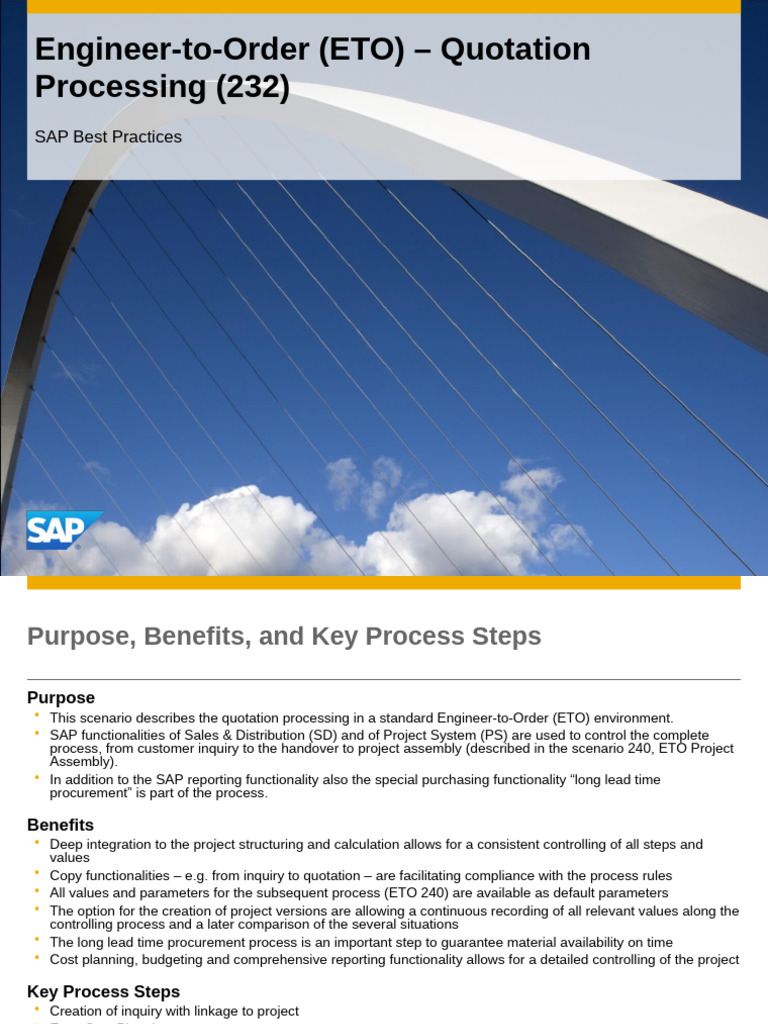 ETO Quotation Processing in SAP | PDF | Ibm Db2 | Computing