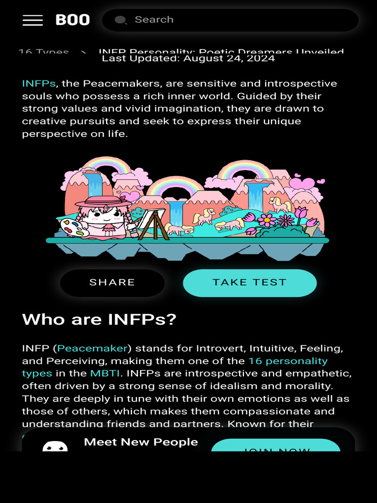 INFP Personality: The Peacemaker Profile | PDF