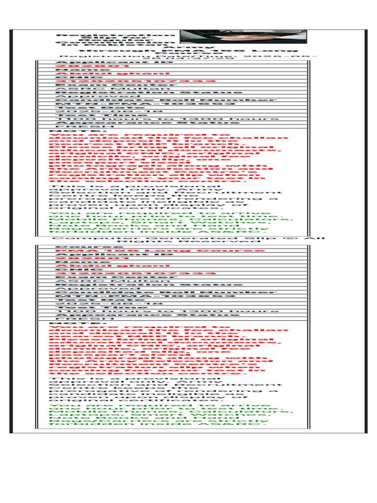 Registration Slip | PDF