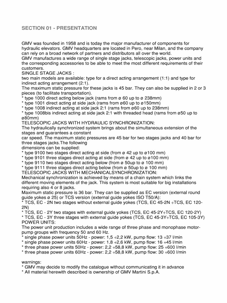 Catálogo Técnico GMV 2002 | PDF