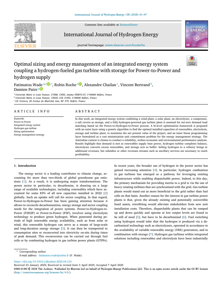 Hydrogen-Powered Integrated EnergySystem For NetZero Grids | PDF ...