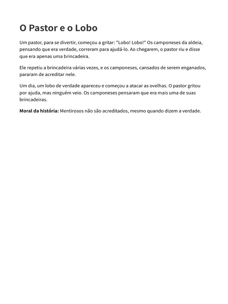 O Pastor e o Lobo | PDF