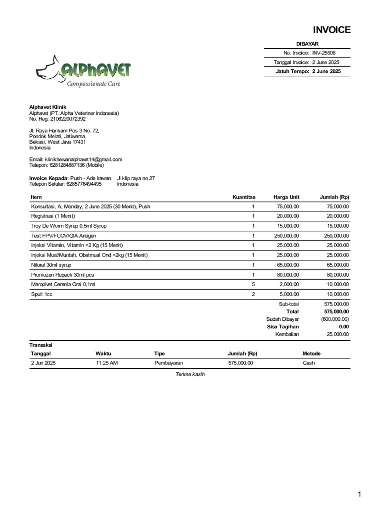 Nifural Syrup Invoice Details | PDF