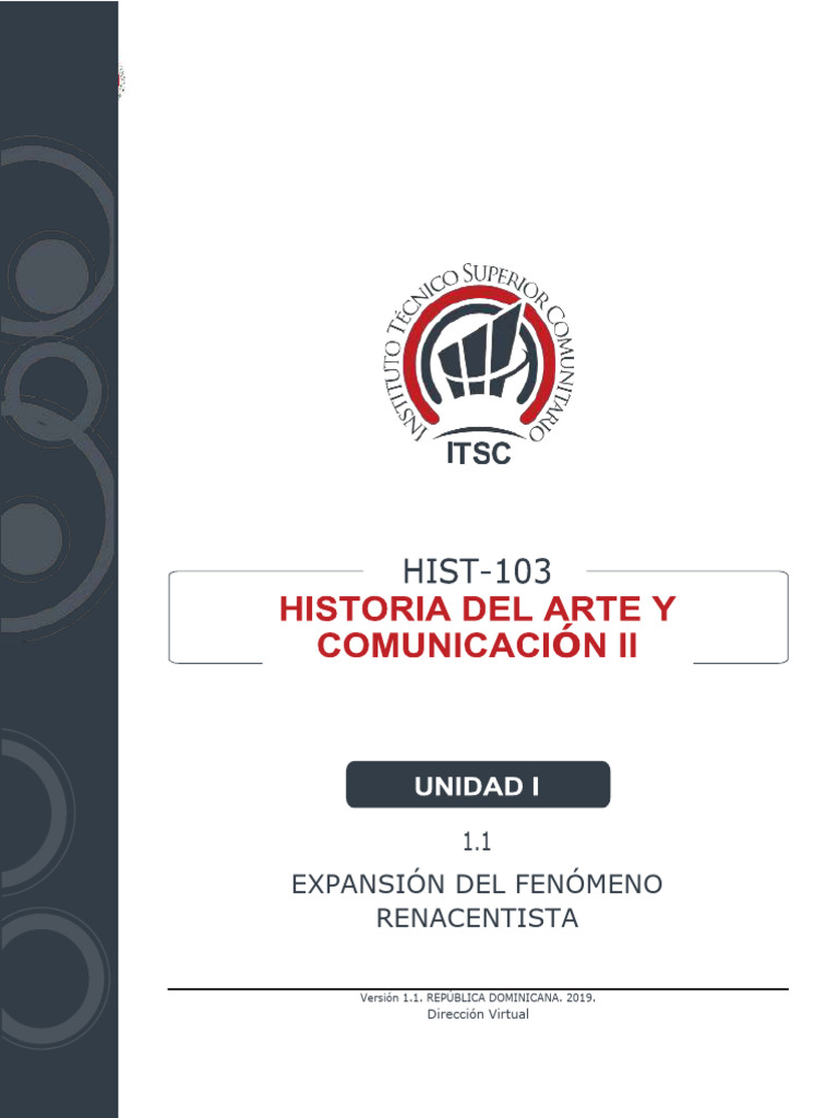 Plantilla de Materiales Hist-103 Unidad 1 | PDF | Renacimiento | Miguel Ángel