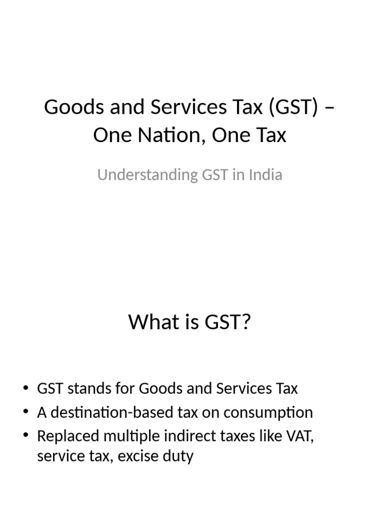 GST Presentation | PDF