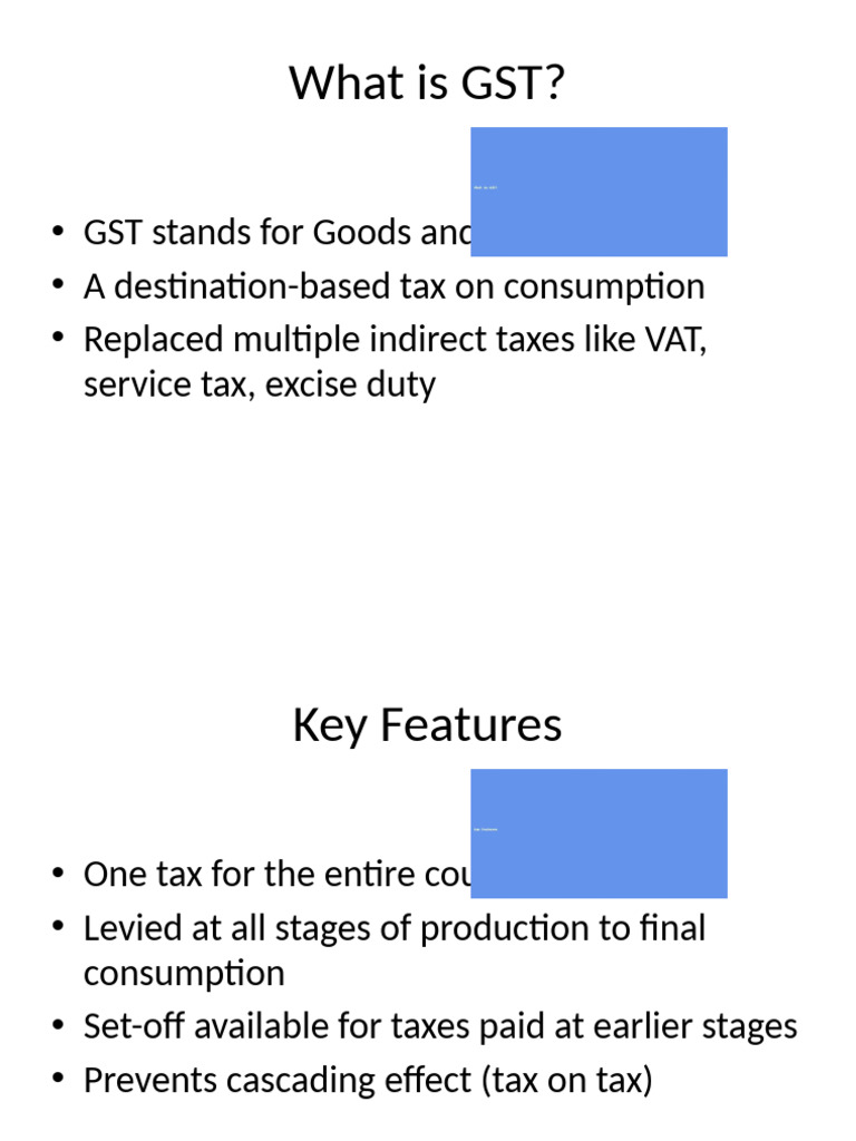GST Presentation With Images | PDF