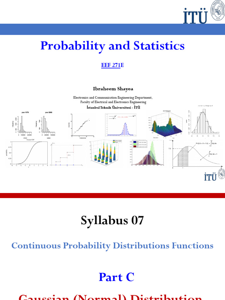 Lect - 07 C Gaussain Distribution | PDF | Normal Distribution | Probability Distribution