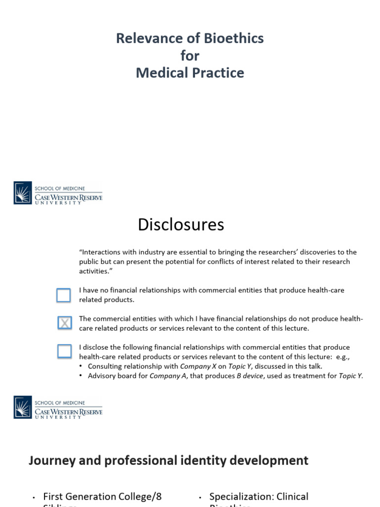 Relevance of Bioethics For Medical Practice 23-24 Student | PDF ...