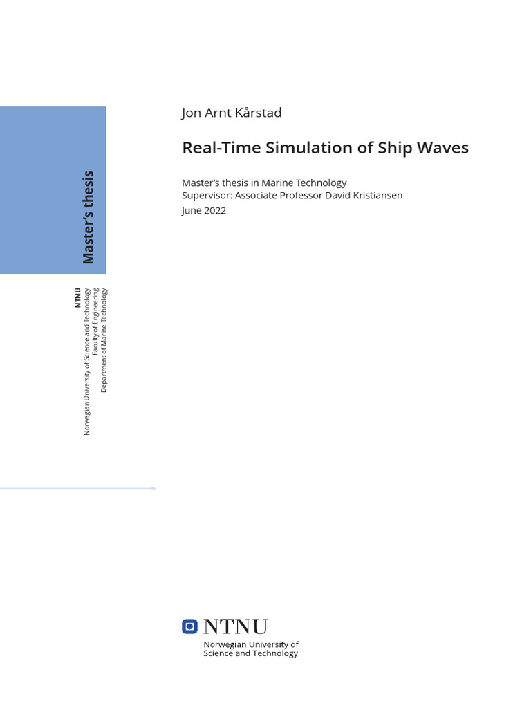 Real-Time Simulation of Ship Waves | PDF | Computational Fluid Dynamics | Waves