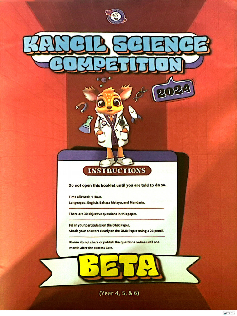Kancil Science Beta 2024 Paper | PDF
