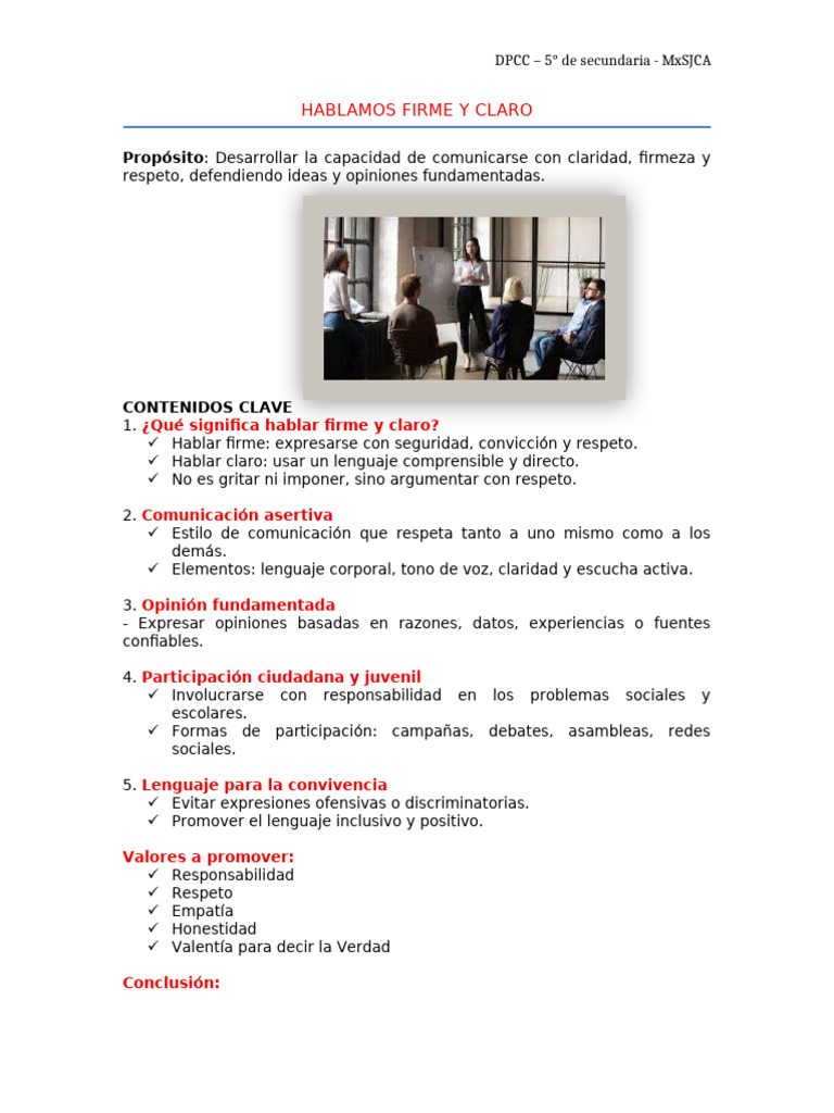 Hablar Claro Firme | PDF