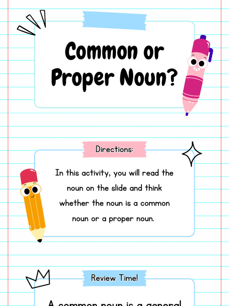 Common vs. Proper Nouns Activity | PDF