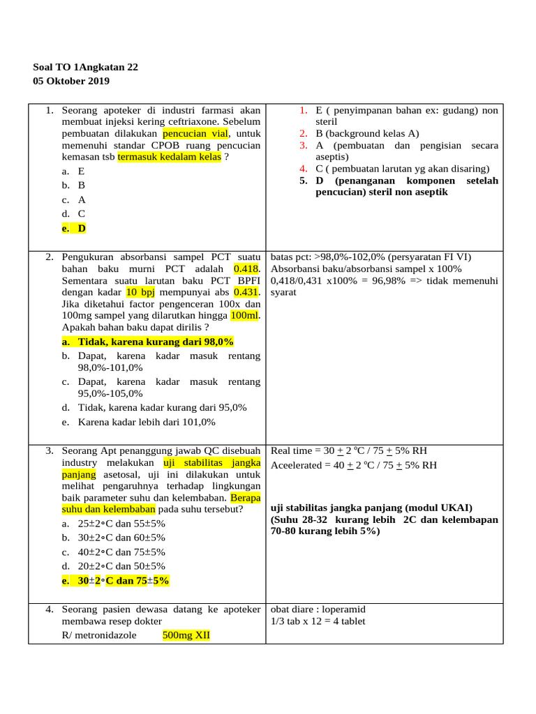 Mantap CBT To 1 Internal Apt22 | PDF