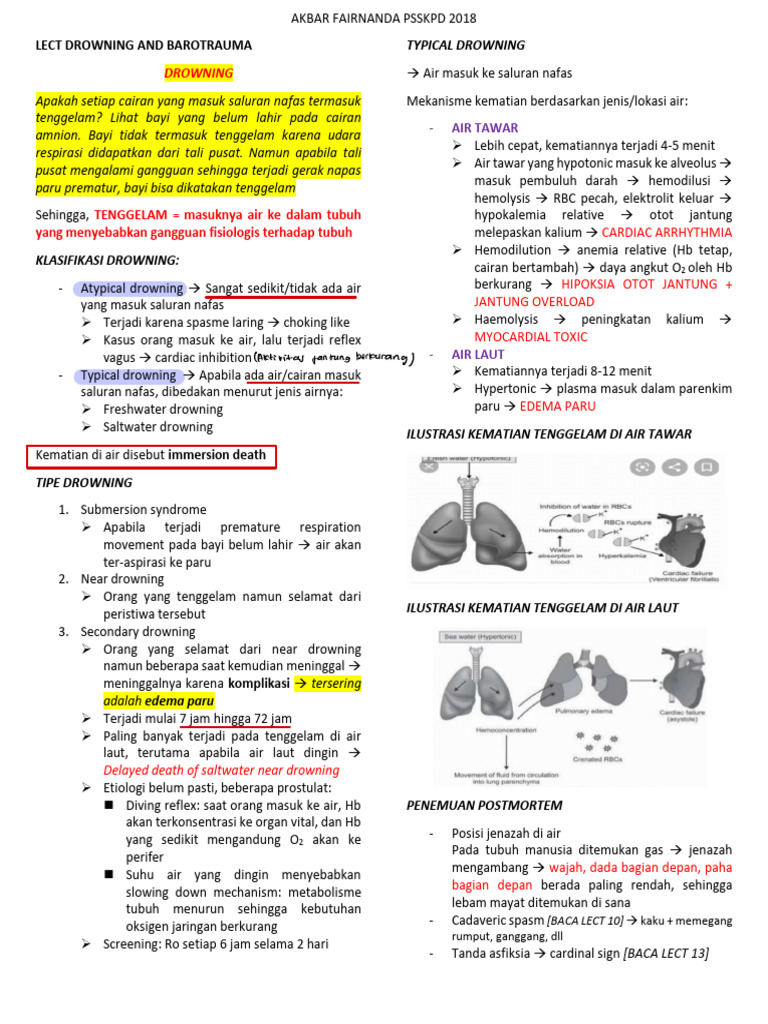 Lect 14 Drowning and Barotrauma | PDF