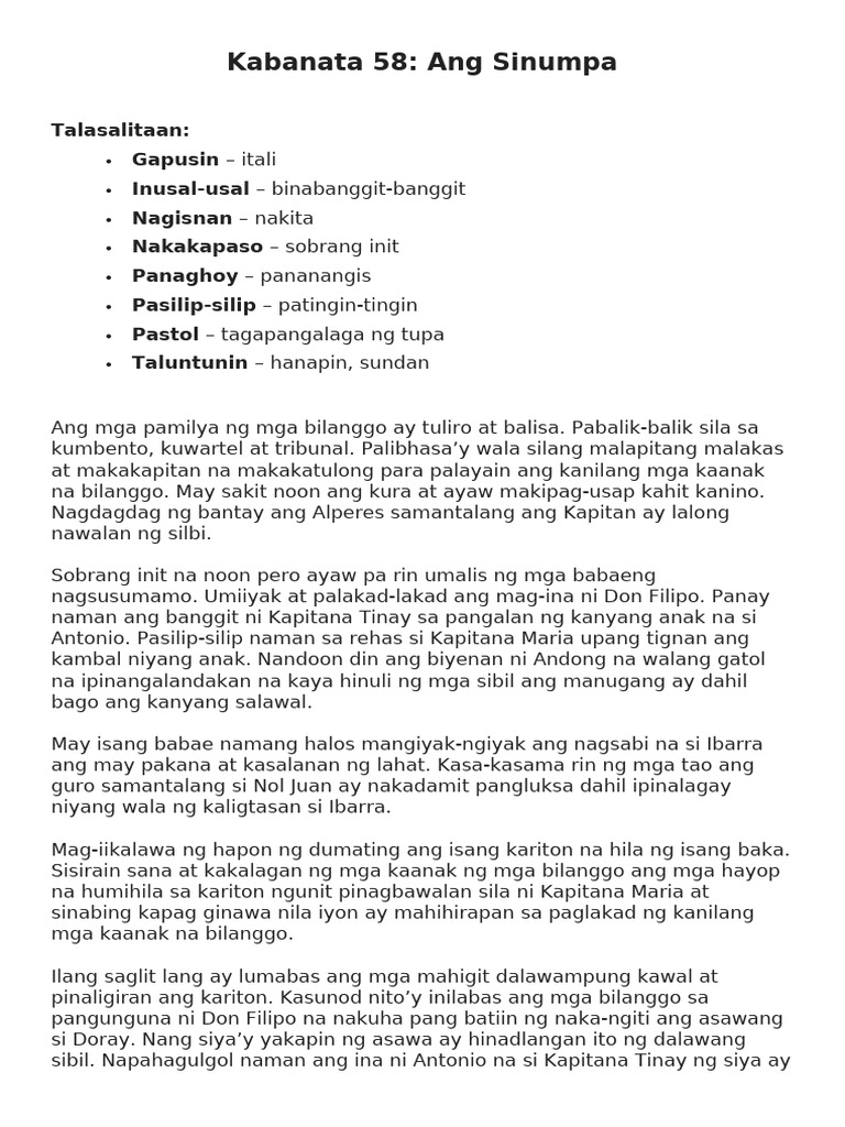 Kabanata 58-60 | PDF