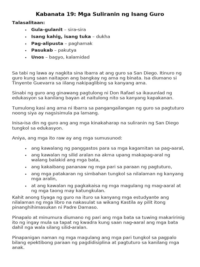 Kabanata 19-21 | PDF