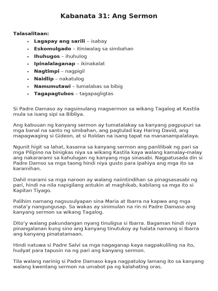 Kabanata 31-33 | PDF