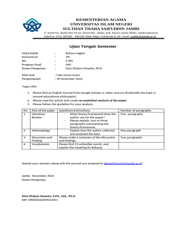 Mid TBI Jainab | PDF | Evaluation | Educational Technology