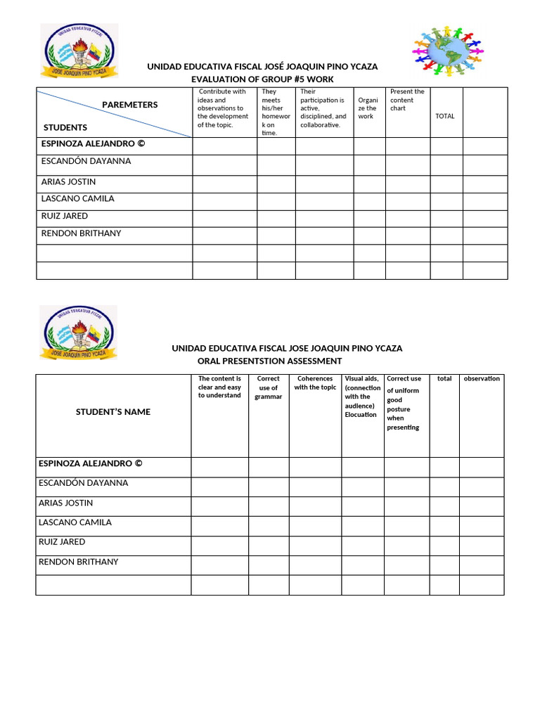 Rubrics 2025 - 26-1 | PDF