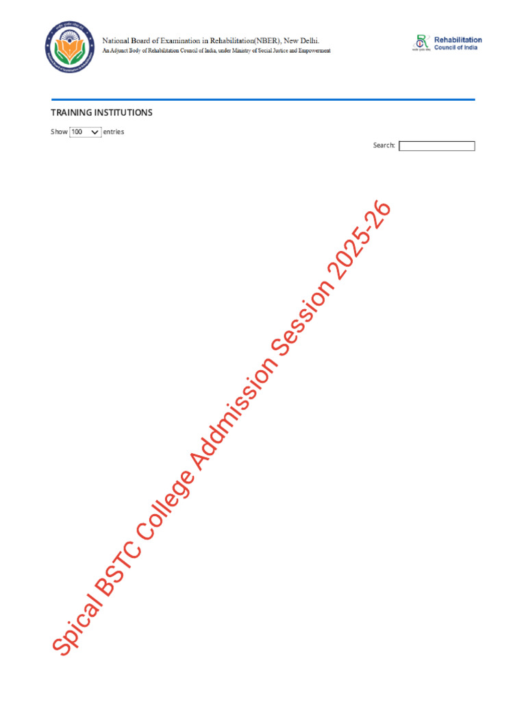 Spical BSTC College Admission List Session 2025-26 | PDF | Disability ...